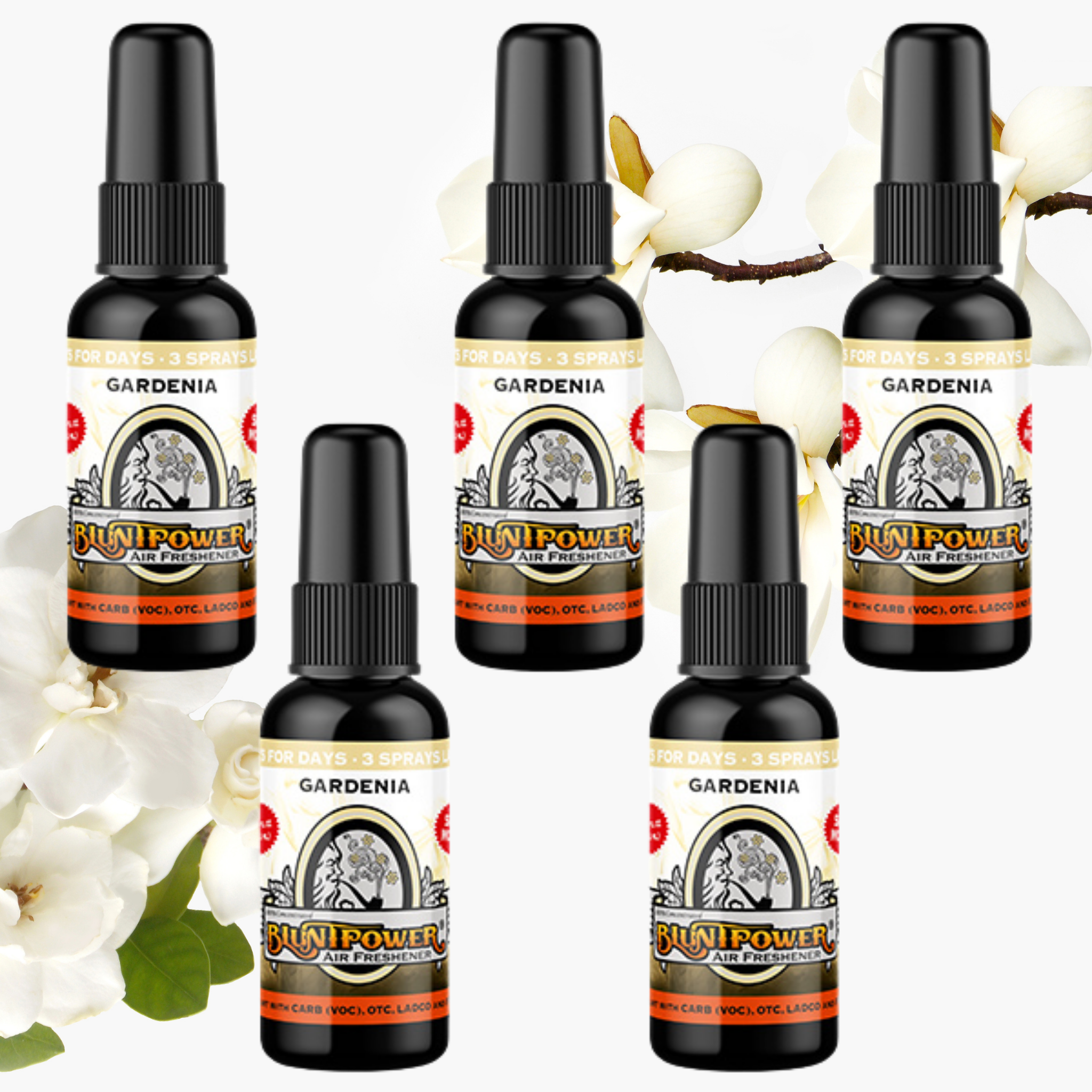 Gardenia Spray Air Freshener Bundle (5 Pack) – BluntPower Air Freshener
