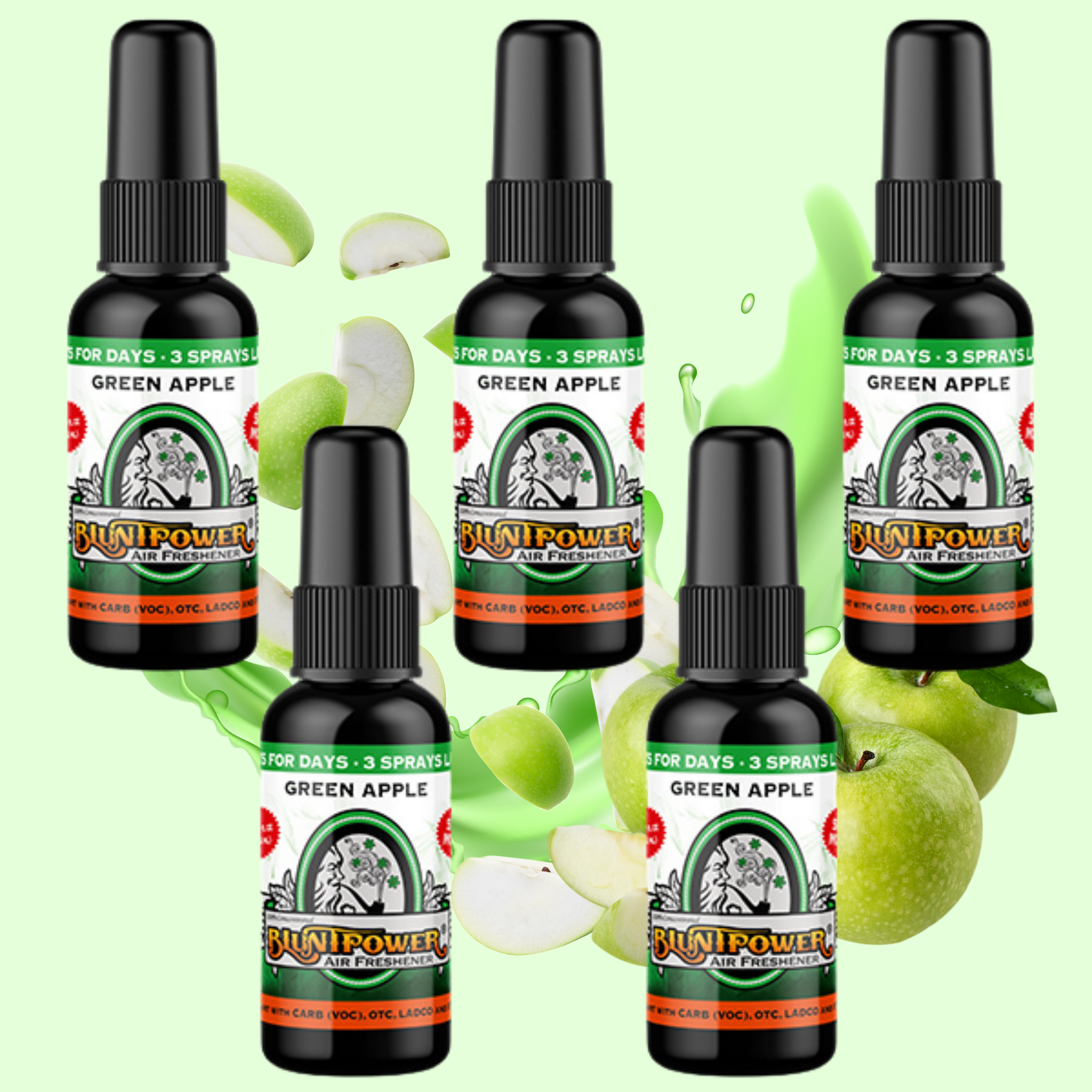 Green Apple Spray Air Freshener Bundle (5 Pack) – BluntPower Air Freshener