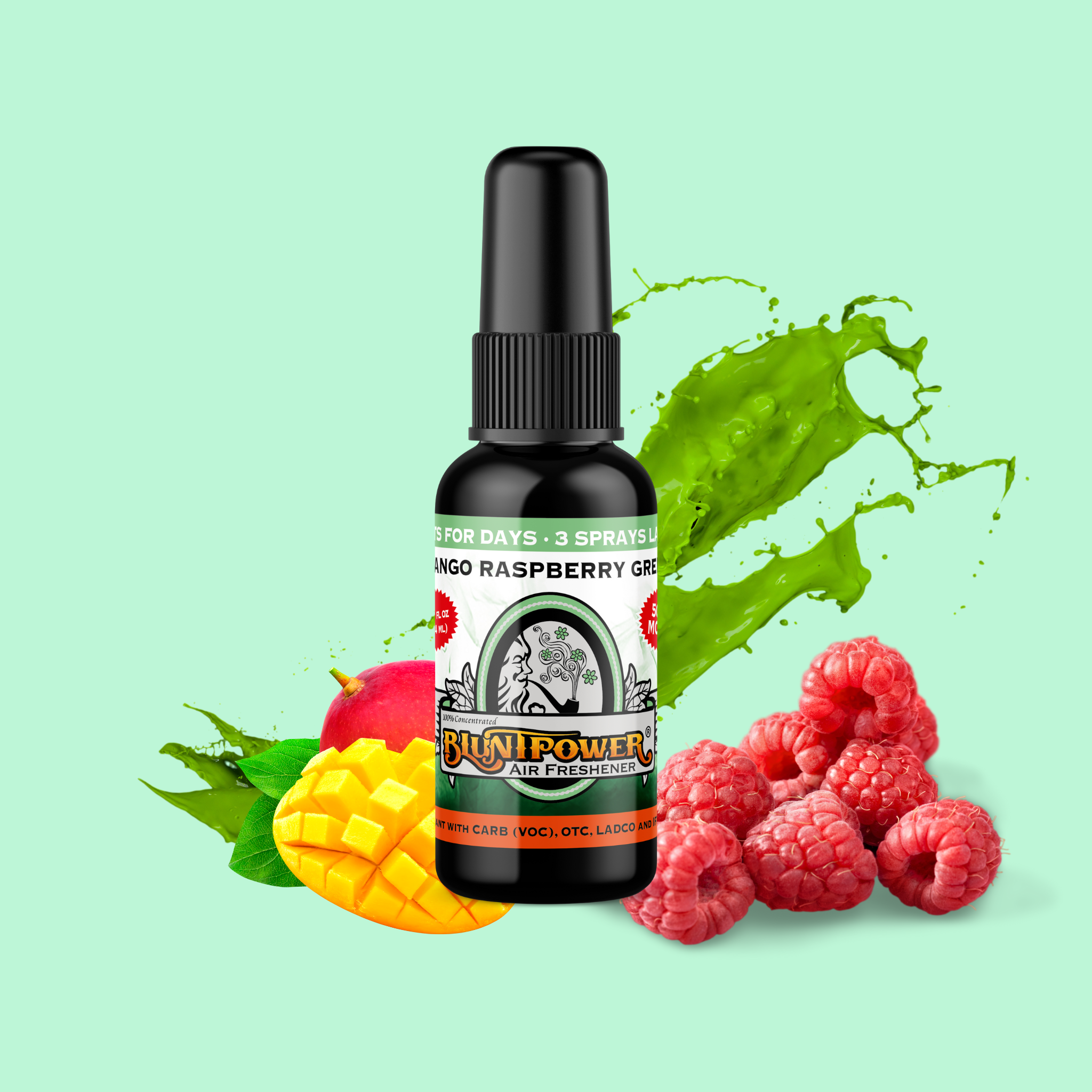Mango Raspberry Green Air Freshener Spray | BluntPower Air Freshener
