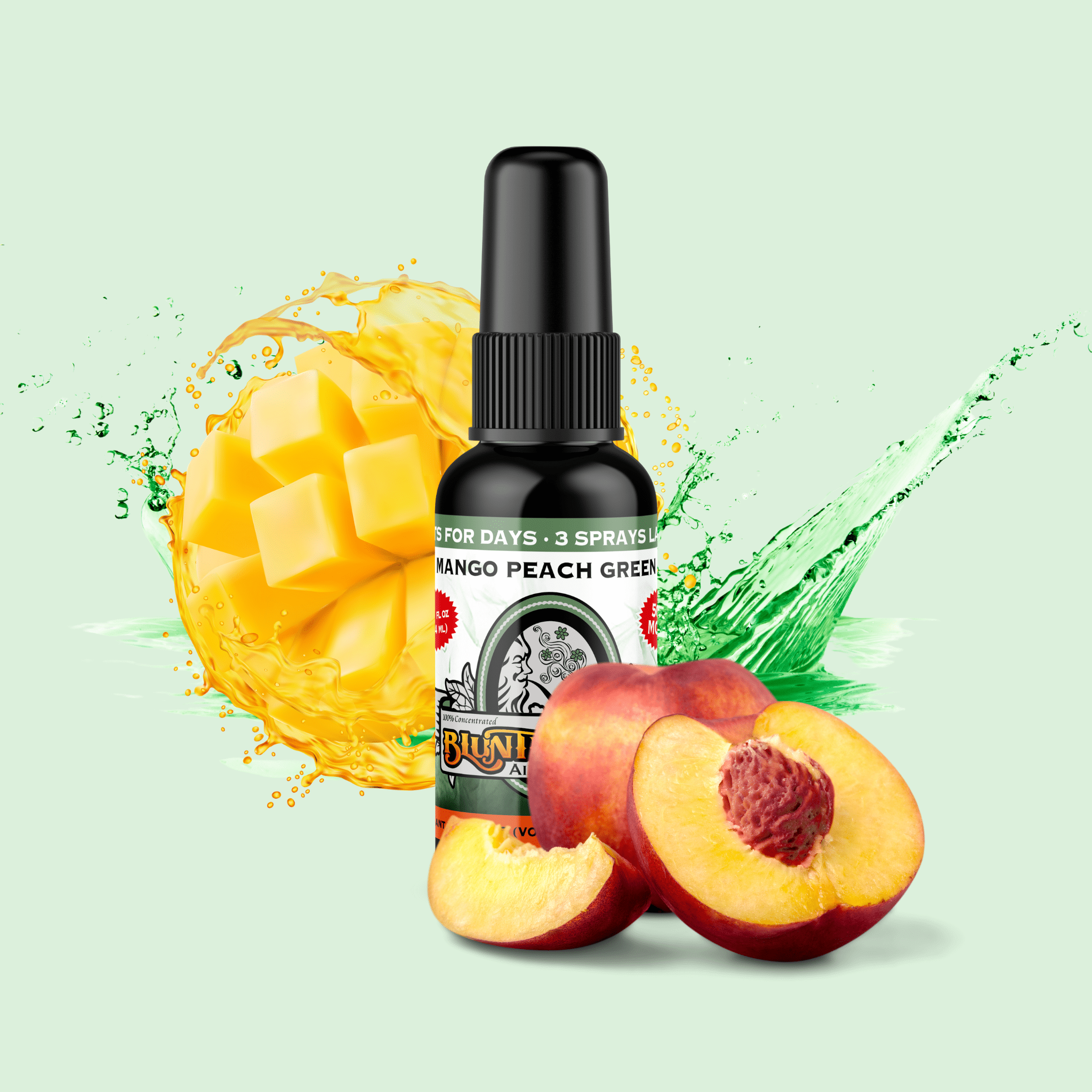 Mango Peach Green Air Freshener Spray | BluntPower Air Freshener