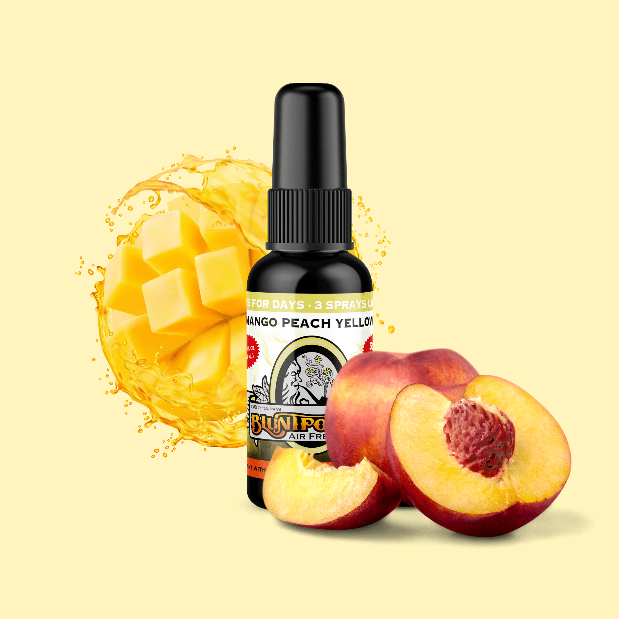 Mango Peach Yellow Air Freshener Spray | BluntPower Air Freshener