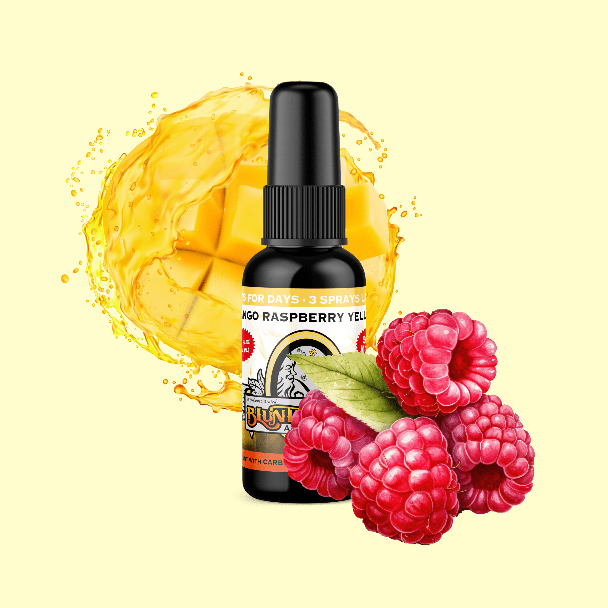 Mango Raspberry Yellow Air Freshener Spray | BluntPower Air Freshener
