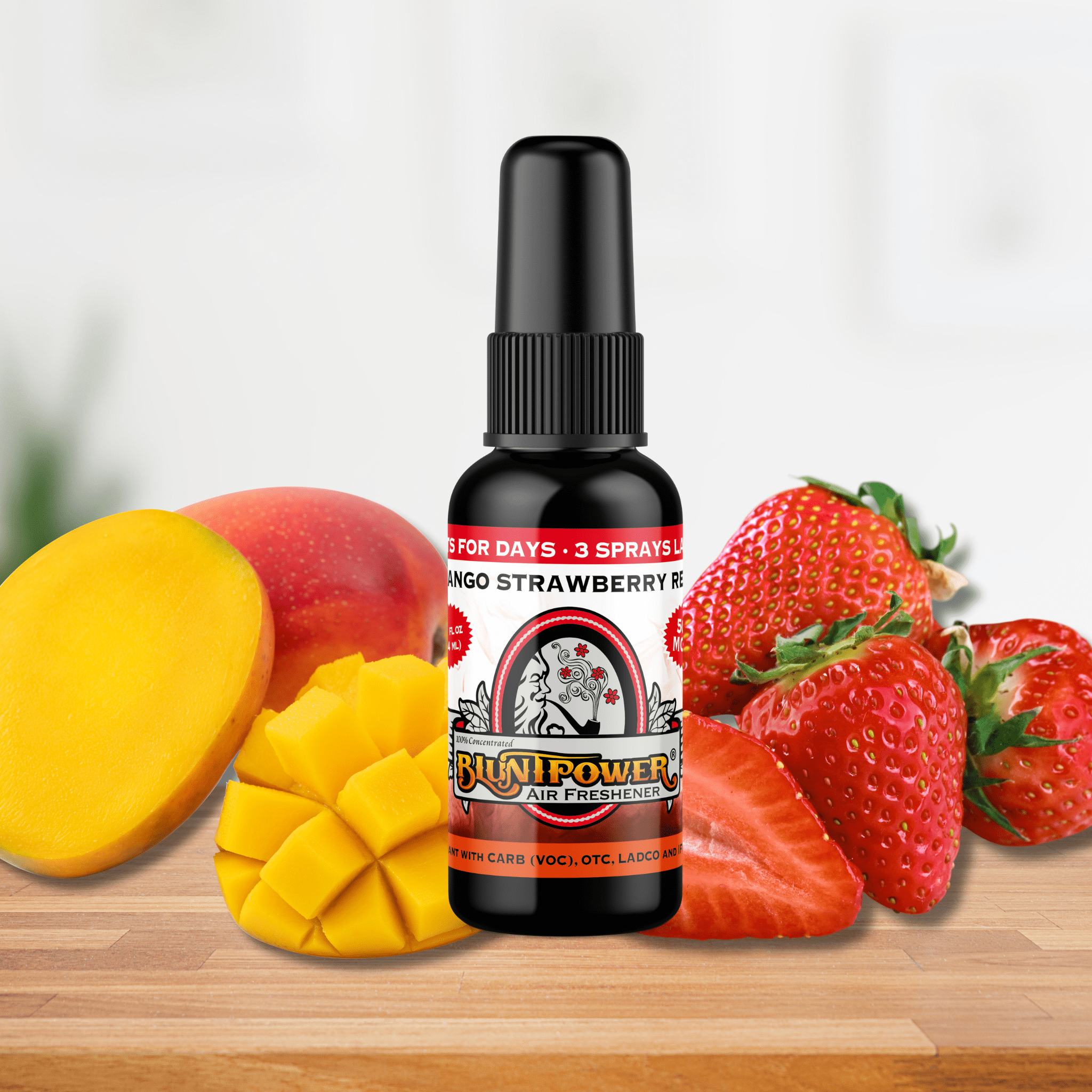 Mango Strawberry Red Air Freshener Spray | BluntPower Air Freshener